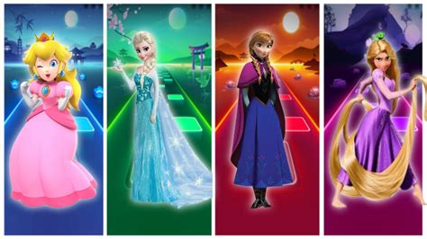 Princess Peach Vs Elsa Vs Anna Vs Rapunzel YouTube