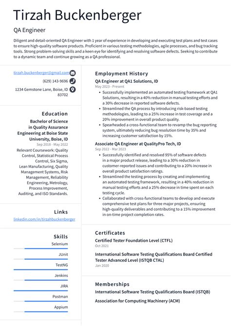 Top 16 QA Engineer Resume Objective Examples ResumeCat