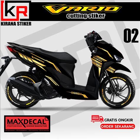 Viral Cutting Sticker Vario 150 125 Aksesoris Motor Stiker Honda