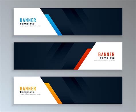 Conjunto De Plantillas De Banners Web Con Espacio De Texto Vector Gratis