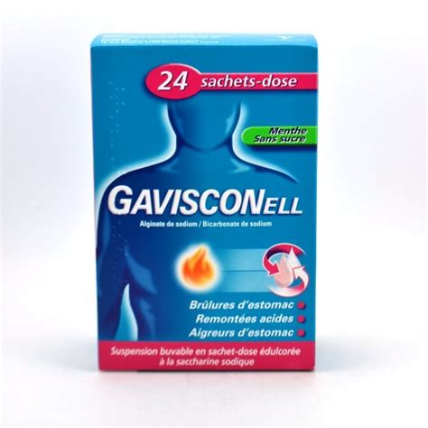 Gavisconell Menthe Sans Sucre Sachet Dose Gaviscon Boite De 24 Gaviscon