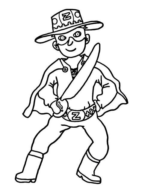 Coloriage Zorro Dessins Imprimer