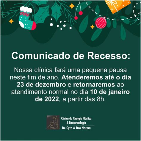 Comunicado De Recesso Dr Cyro Palma LimeiraDr Cyro Palma