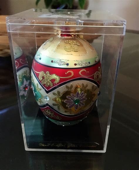 Department 56 Egg Shaped Glass Ornament Etsy
