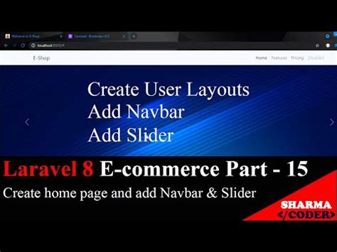Learn Laravel 8 E Part 15 How To Make Navbar And Slider For