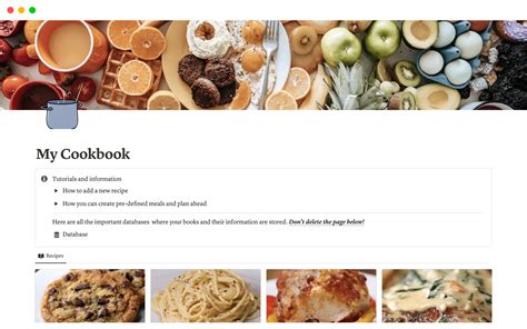 My Cookbook Template Notion Marketplace