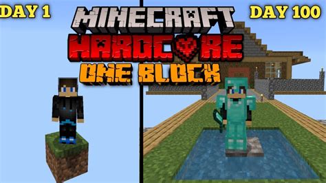 I Survived 100 Days In One Block Hardcore Minecraft Hindi Part One