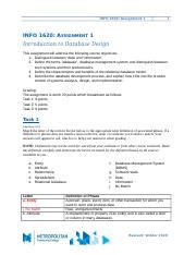 Database Design Ch1 1 Docx INFO 1620 Assignment 1 1 INFO 1620