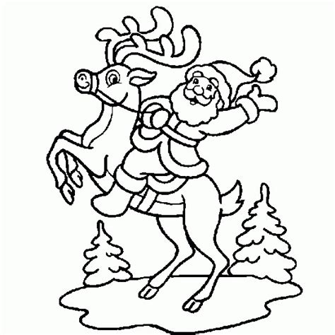 Coloriage P Re No L Sur Sa Renne Dessin Gratuit Imprimer