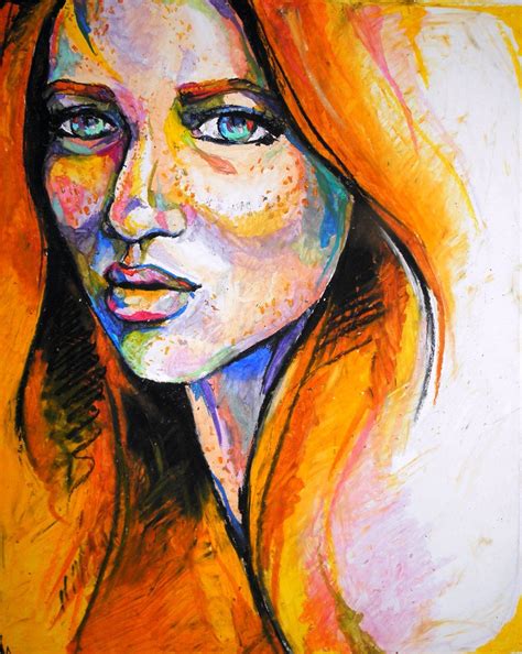 Oil Pastel Ashleydorneyart Tumblr Abstract Portrait Portrait