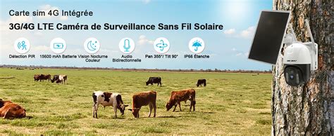 GENBOLT 2K 3G 4G LTE Caméra Solaire Extérieure avec 8W Panneau Solaire