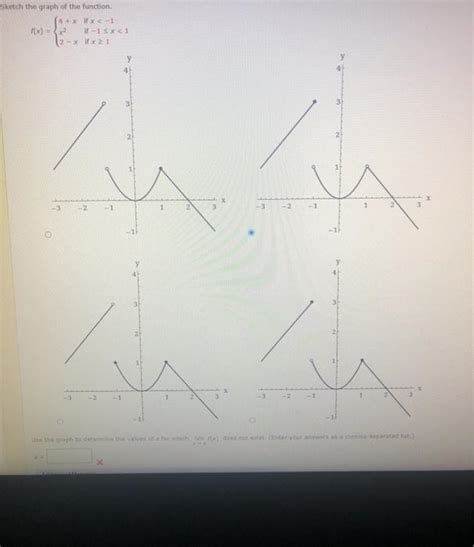 solved sketch the graph of the function 14 fx 1 if 13x