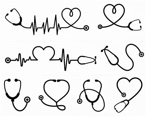 Nurse Heart Monitor Clipart
