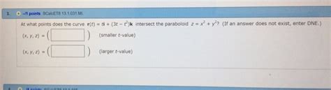 solved at what points does the curve r t ti 3t t 2 k