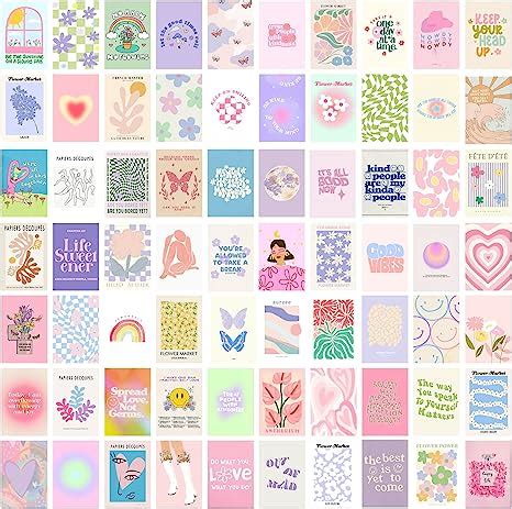 Amazon GENSTEUO Pastel Pink Wall Collage Kit Aesthetic Pictures