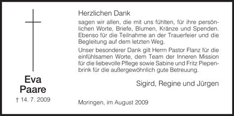 Traueranzeigen Von Eva Paare Trauer HNA De