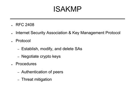 8 2 5 IPSec ISAKMP