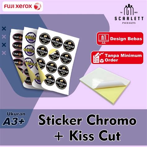 Jual Cetak Sticker A3 Chromo Bontak Vinyl Include Cutting Cetak