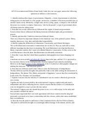 AP US Government And Politics Exam Study Guide On Your Own Paper Answer