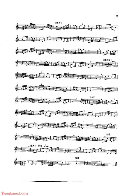 张维良箫曲集三六 江南丝竹洞箫五线谱 箫曲谱 乐器学习网