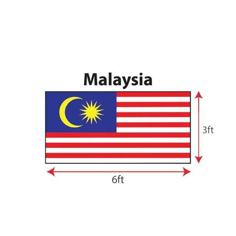 Bendera Malaysia Polymesh 3 X 6ft Hobbies Toys Stationery Craft