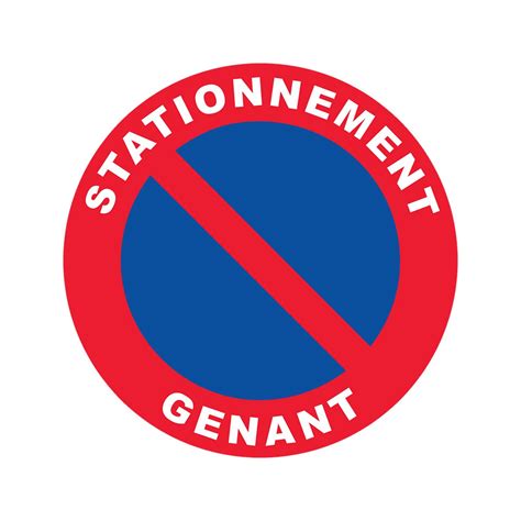 Autocollants dissuasifs Stationnement gênant 4 tailles Signalétique
