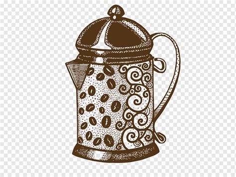 Cafetera Dallah máquina de café pintada de dibujos animados pintura