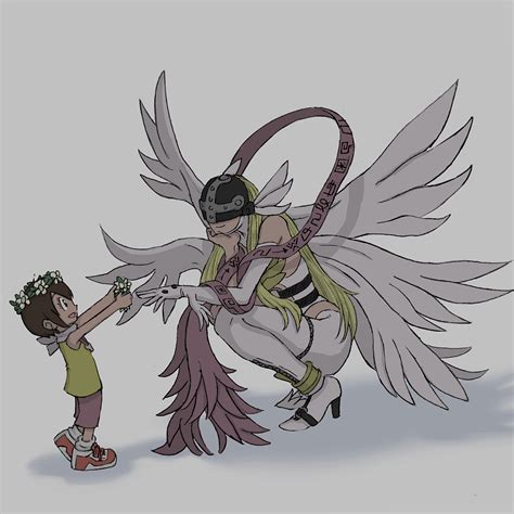 Yagami Hikari And Angewomon Digimon And More Drawn By Takeuchi