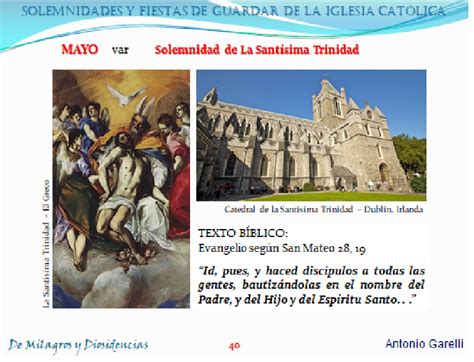 De Milagros y Diosidencias SOLEMNIDADES DE LA IGLESIA CATÓLICA LA