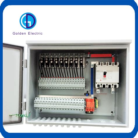 5 Strings Solar DC Combiner Box With 15A Fuse And 1000V SPD PV