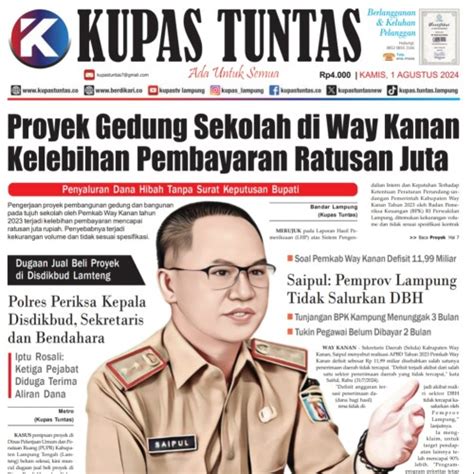 Kupas Tuntas Surat Kabar Harian Kupas Tuntas Edisi Kamis 01 Agustus 2024