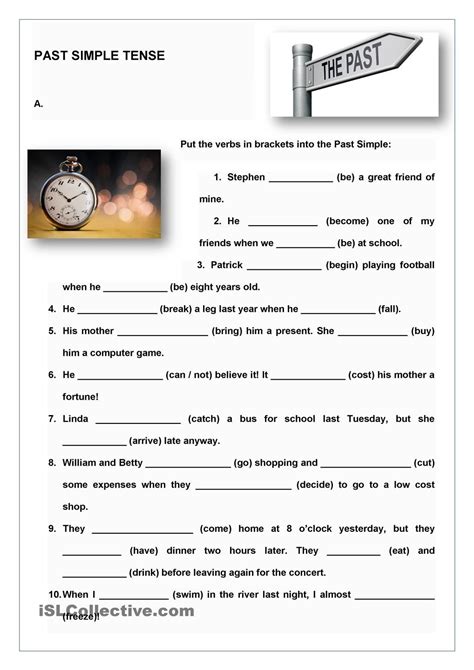 Simple Past Tense Worksheet