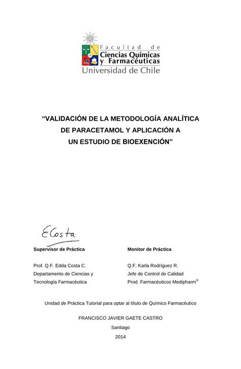 PDF validación de la metodología analítica de paracetamol y