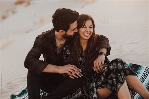 A Couple Holding Each Other In The Desert By Stocksy Contributor