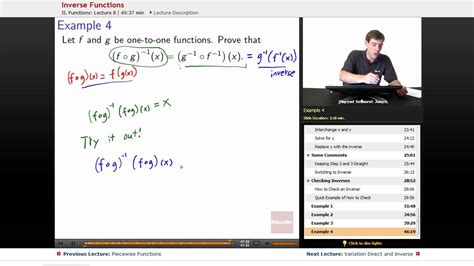 Precalculus Inverse Functions YouTube