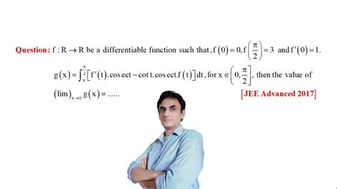 video solution limits continuity differentiability question 6 jee advanced 2017 youtube