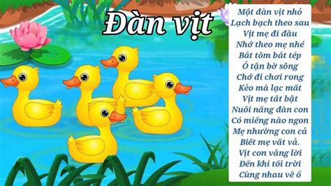 Bài Thơ Đàn Vịt Mầm Non Nội Dung Hình Ảnh Giáo Án
