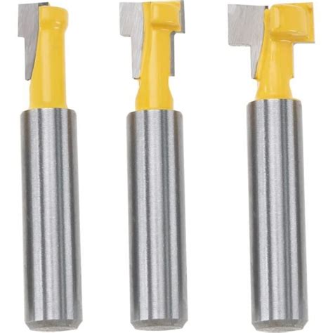 Fraises À Rainurer Pour Défonceuse Lot 3 Têtes Raboteuse 8 Mm Groupe