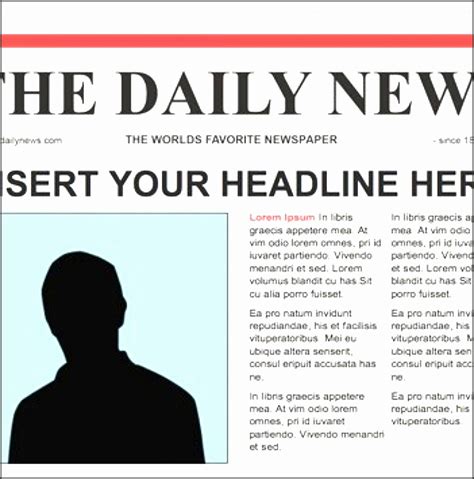 Editable Newspaper Template