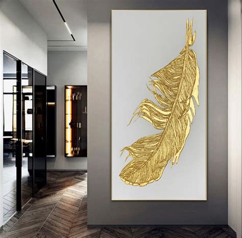 Gold Leaf Abstract Modern Acrylic Painting On Canvas Large Inspire