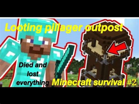 Looting Pillager Outpost Minecraft Survival Youtube