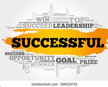 Successful Word Cloud Collage Business Concept Stock Vector Royalty