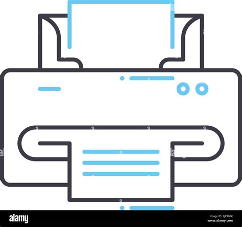 icono de línea de impresora símbolo de contorno ilustración vectorial