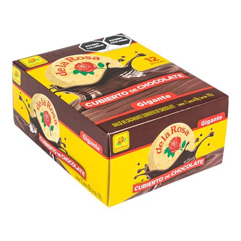 de la Rosa Mazapán GIGANTE con Chocolate paquete con 12 piezas Caja