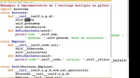 poo en python héritage multiple youtube