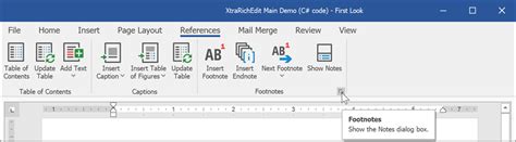 Footnote And Endnote Dialog WinForms Controls DevExpress Documentation