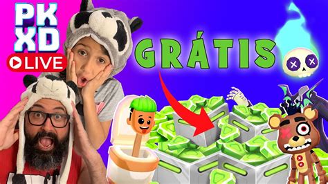 PK XD LIVE AO VIVO GEMAS GRÁTIS MONSTER LAB MASTER BUILDER E TUDO