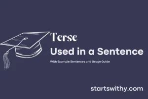 Terse In A Sentence Examples Ways To Use Terse