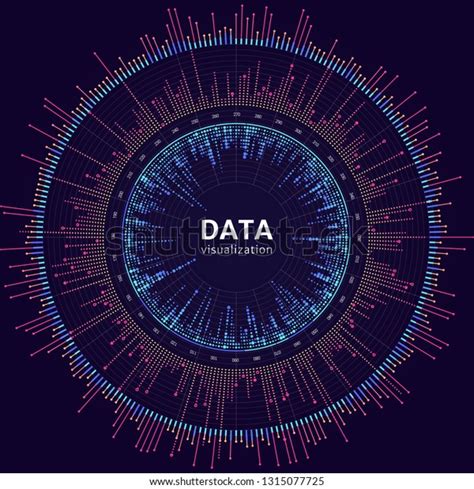 Vector Big Data Visualization Visual Information Stock Vector Royalty