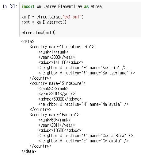 python에서 xml 다루기 몹시 초보용